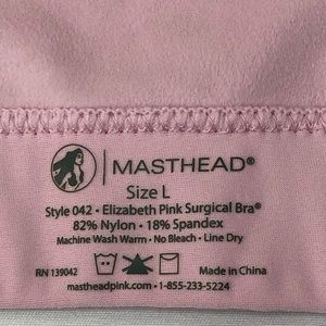 Masthead | Intimates & Sleepwear | Masthead Elizabeth Pink Surgical Bra ...